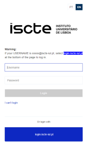 Iscte User Account – Iscte-Informática