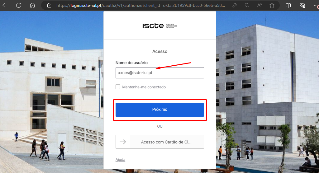 Conta de Utilizador – Iscte-Informática